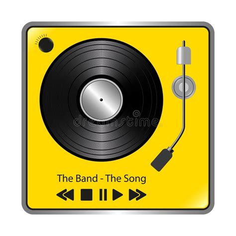 Widget Templates To Music Player Monochrome Minimalistic Vector