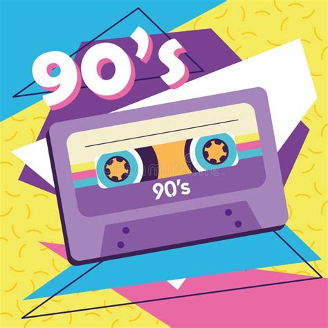 Isolated Cassette Tape Nostalgic Retro Background Vector Stock Vector