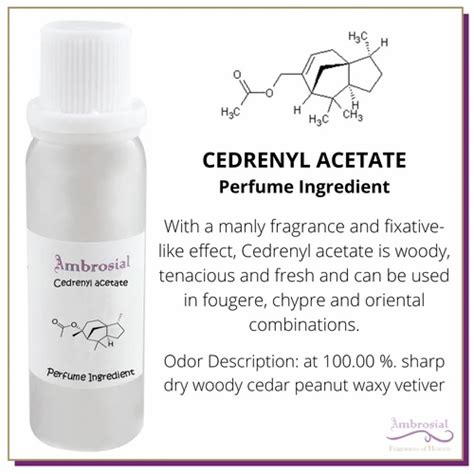 Cedrenyl Acetate Perfume Ingredient Sharp Dry Woody Cedar Peanut Waxy