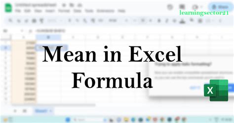 Mean In Excel Formula A Complete Guide To Average In 2025