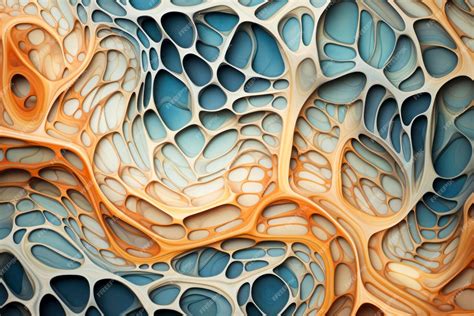 Premium Photo Biomorphic Abstraction Background With Curly Shapes In