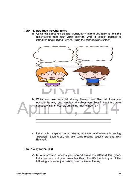 Grade 9 English Module Pdf