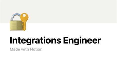 Integrations Engineer Notion