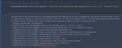 Invalid Counts Data Issue Teichlab Cellphonedb GitHub