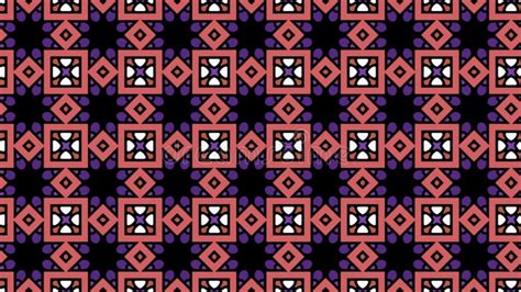 Colorful Geometric Repeating Tile Pattern Slide Shot Stock Footage