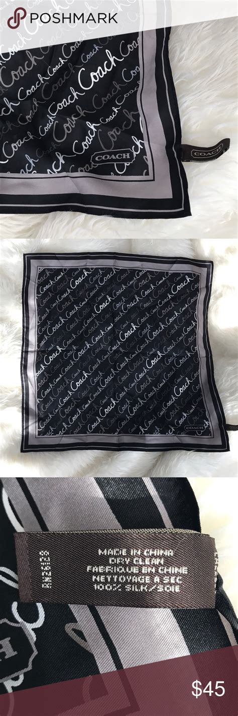 Coach Silk Scarf Branded Scarves Scarf Accessory Silk Bag