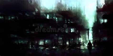 Post Apocalyptic World In A Dystopian Environment Surreal Background