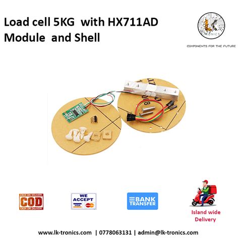 Load Cell 5kg Module And Shell Hx711ad Lk Tronics Trading