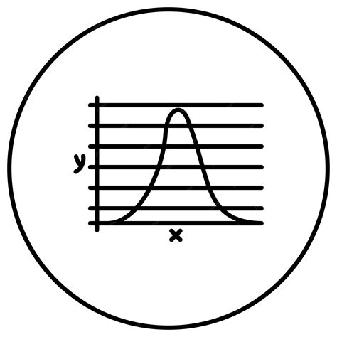 Premium Vector Bell Curve On Graph Icon Vector Image Can Be Used For Infographics