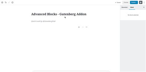 Advanced Gutenberg Blocks Gutenberg Addon Quick Look Gutenberg Hub