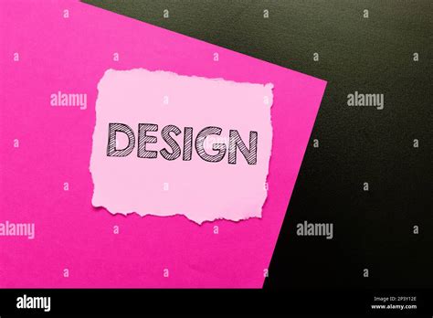 Text Sign Showing Design Concept Meaning Plan Drawing Produced To Show Look Function Or