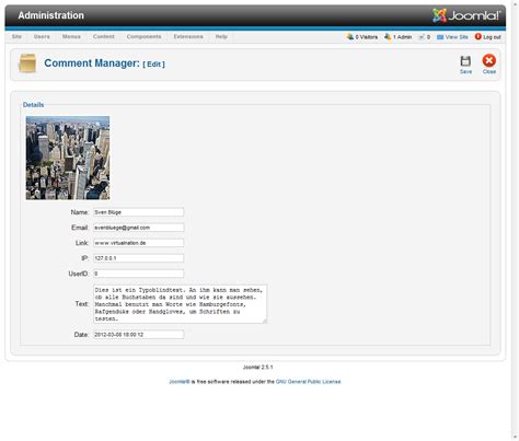 Joomla Gallery Component
