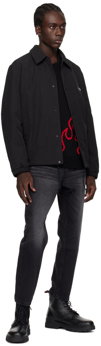 Hugo Black Jacquard Sweater Hugo Boss