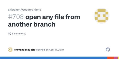 Open Any File From Another Branch Issue 708 Gitkraken Vscode Gitlens GitHub