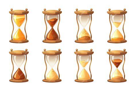 Premium Ai Image Cartoon Hourglass Collection Sand Clocks For Sprite