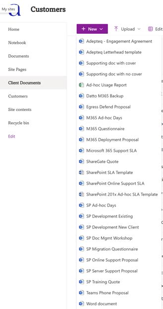Maximising Efficiency With Document Templates In Sharepoint Adepteq Ltd