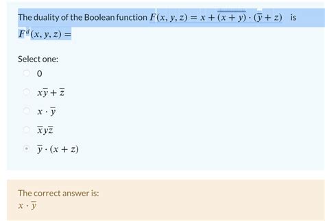 solved the duality of the boolean function