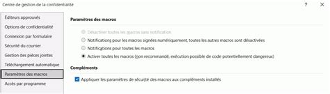 Erreur Macro Les Macros De Ce Projet Sont Desactivees