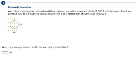 solved required information a circular conducting loop with