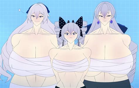 Rule 34 3girls Arms Behind Back Bandage Bangs Breasts Bronya Rand