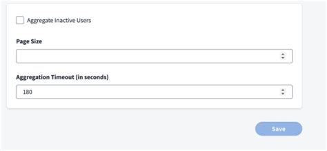 aggregation settings