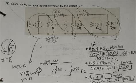 Solved Q Calculate Vx And Total Power Provided By The Chegg Com