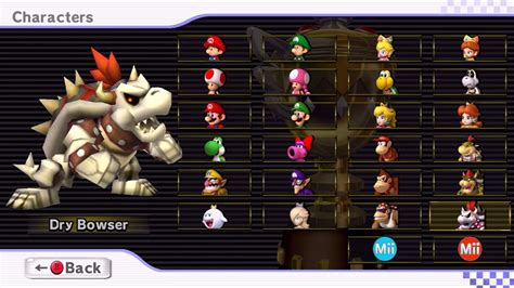 Mario Kart Wii All Characters Youtube