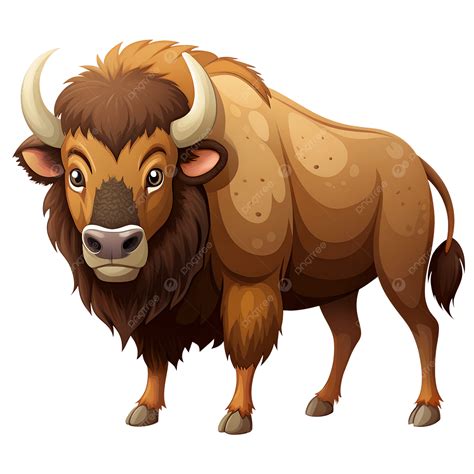 Cartoon Brown Bison Clipart Illustration Cartoon Clipart Cartoon