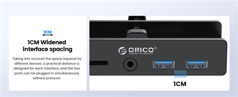 Orico Usb Hub 3 0 Clamp Usb Hub With Extra Power Port Aluminum Usb C Adapter With