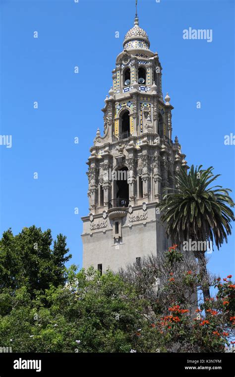 The Iconic California Tower In Balboa Park San Diego California Was