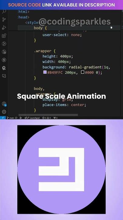 Square Scale Animation Html Css Htmlcss Cssanimations Shorts