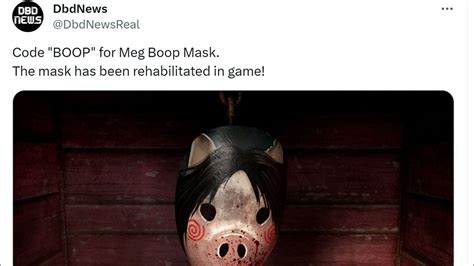 Dbd Returning Code Boop For Saw Meg Mask Youtube