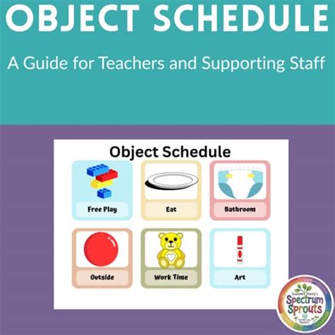 Object Schedule Guide For Autistic Preschool Classroom By Spectrum Sprouts
