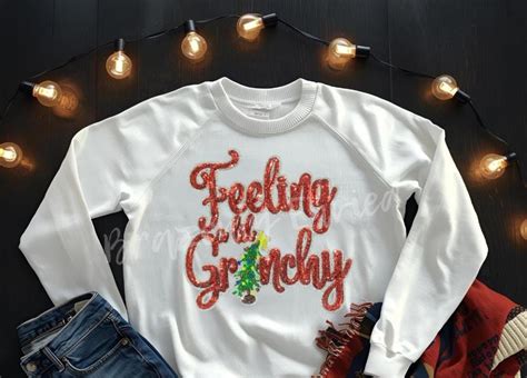 Feeling Grinchy Patch Sequins Christmas Patch Brazenly Envied