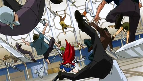 Erza Scarlett And Lucy Heartfilia Contre Les Membres De La Guilde Deisen