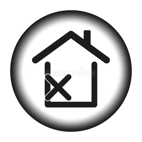 House With Wrong Mark Icon Vector Illustration Eps 10 Stock Vector Illustration Of Estate