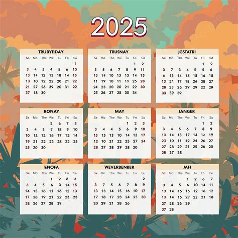 Fundo Calendário 2025 Fotos Vetores De Fundo De Calendário 2025 E