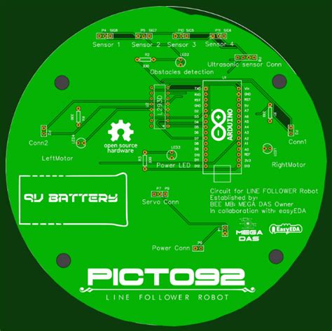 Diy Line Follower Robot Copy Easyeda Open Source Hardware Lab