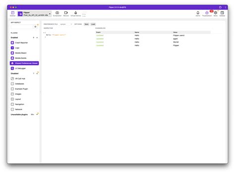 Shared Preferences Viewer Plugin Flipper