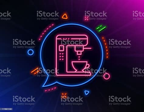 커피 메이커 라인 아이콘입니다 자동 판매기 기호입니다 차를 만드세요 벡터 0명에 대한 스톡 벡터 아트 및 기타 이미지 0명