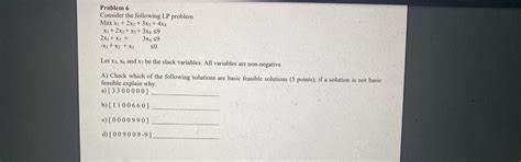 Solved Problem Consider The Following LP Problem Max Chegg