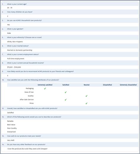 individual results report surveymethods knowledge base