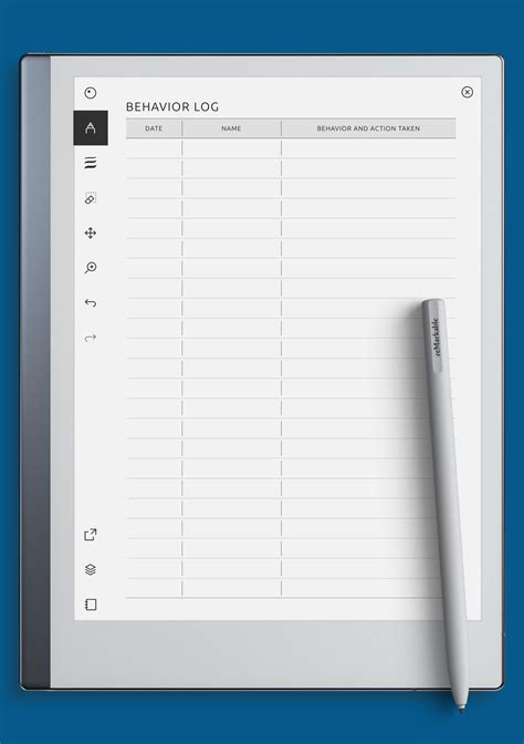 Download Printable Behavior Log Pdf