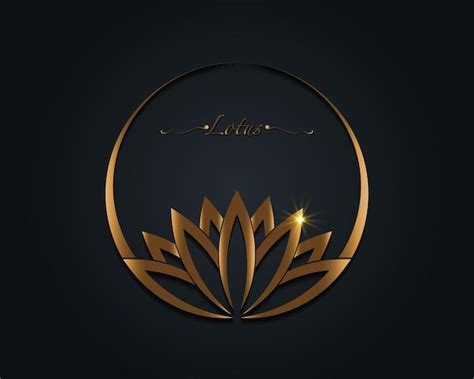 Golden Lotus Flower Symbol