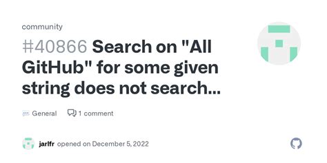 Search On All Github For Some Given String Does Not Search For The