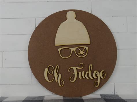 Oh Fudge Hat Words Glasses Craft Dealz