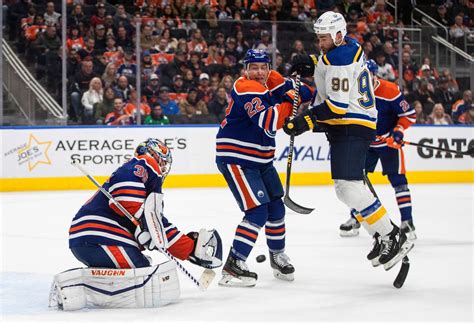 edmonton oilers can t solve binnington in 2 0 loss to st louis blues