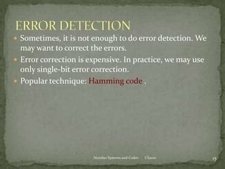Error Detection And Correction Codes PPT