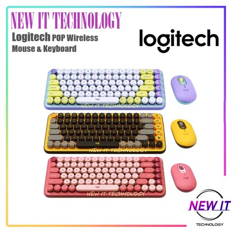 Logitech Pop Keys Mechanical Wireless Keyboard Mouse Customisable Emoji Key Durable Design