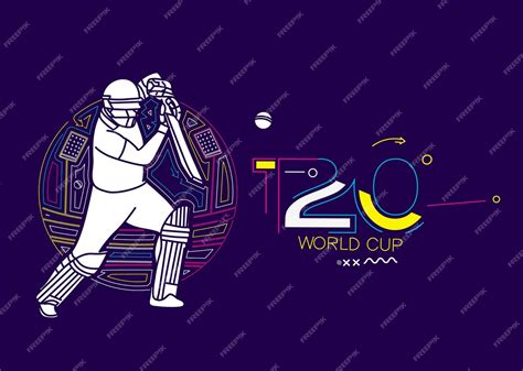T20 월드컵 크리켓 선수권 대회 포스터 전단지 템플릿 브로셔 장식 배너 디자인 무료 벡터